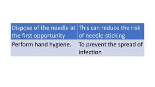 Needle stick injuries | PPTX