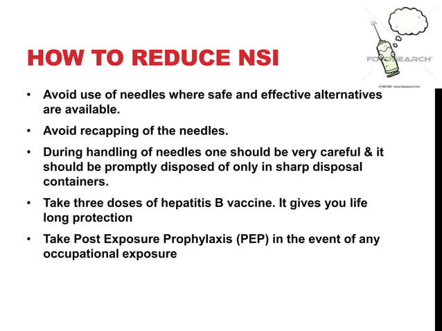 Needle stick injury | PPTX | First Aid | Injuries