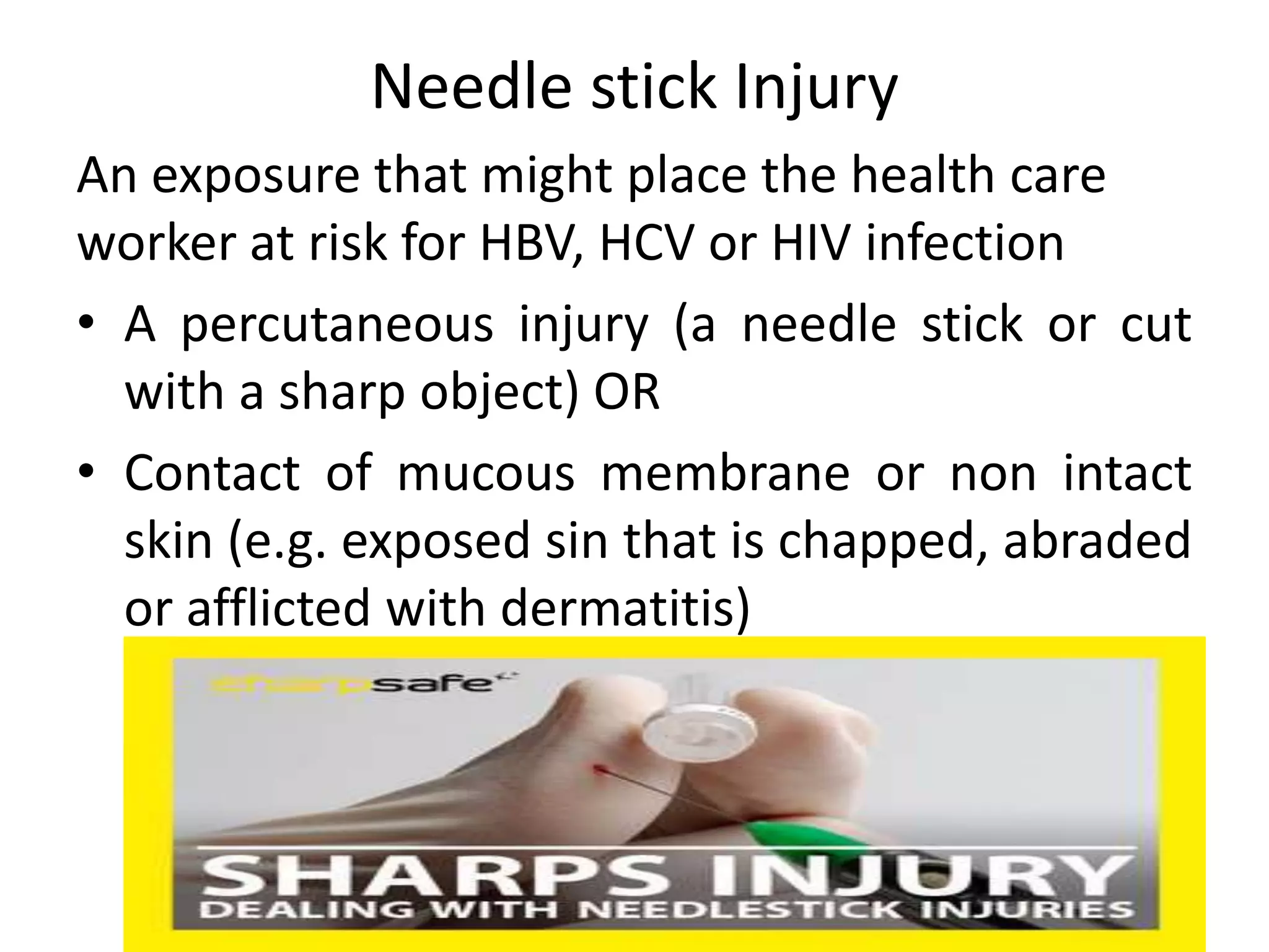 Needle stick injury | PPTX