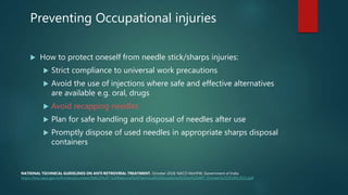 Needle stick injury management | PPTX