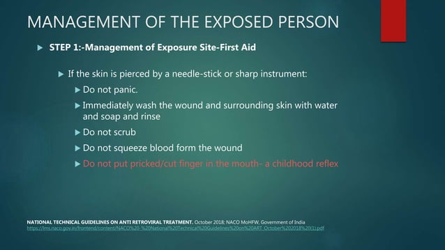 Needle stick injury management | PPTX | First Aid | Injuries