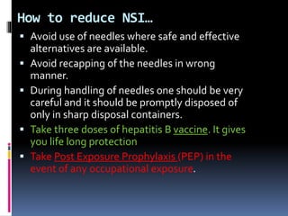 needles Tick in working in hospital health care worker | PPTX ...