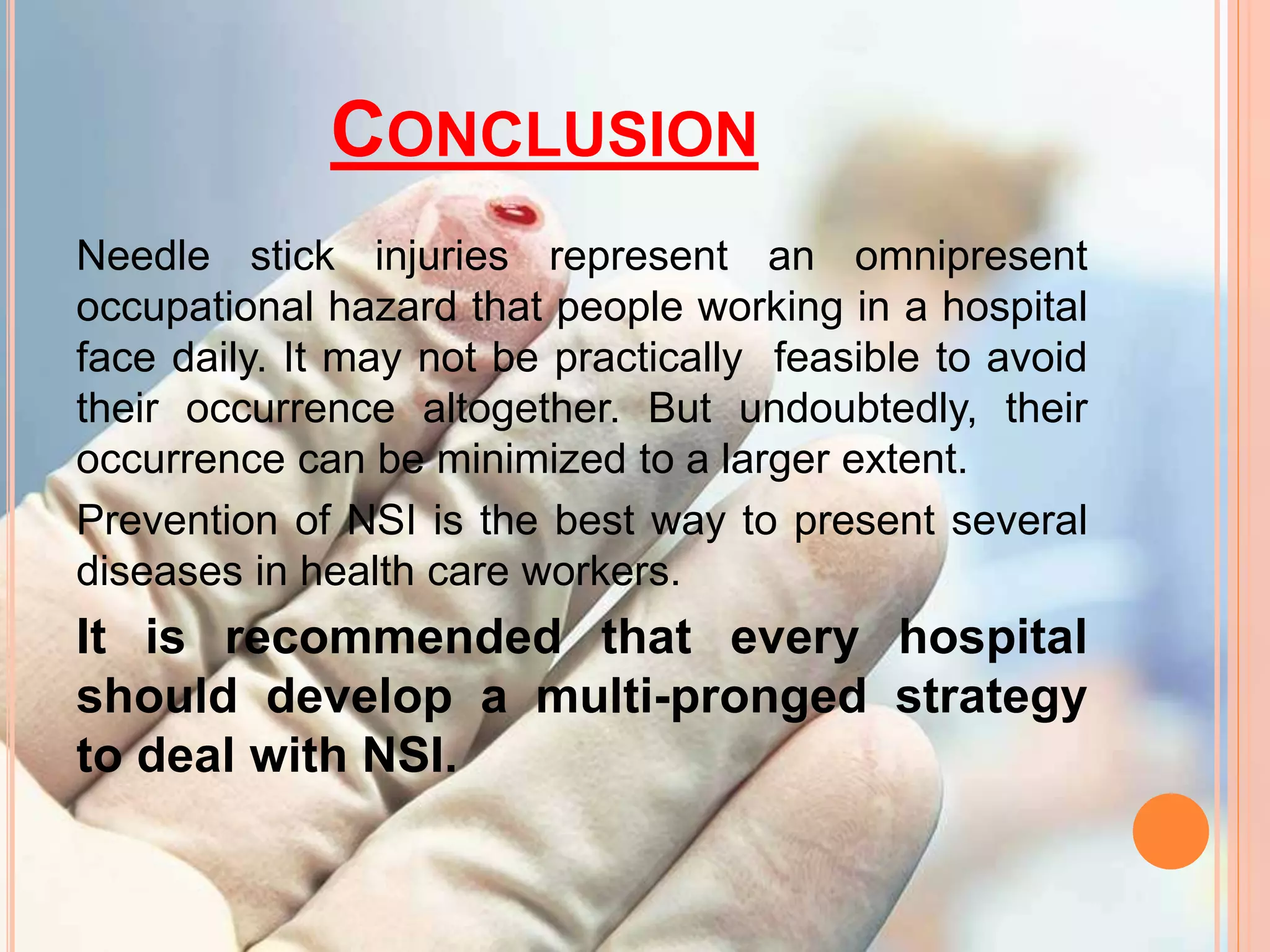 Needle stick injury | PPTX