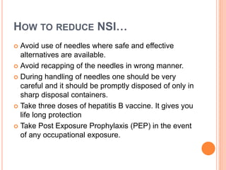 Needle stick injury | PPTX