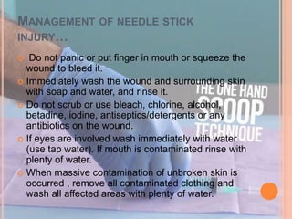 Needle stick injury | PPTX