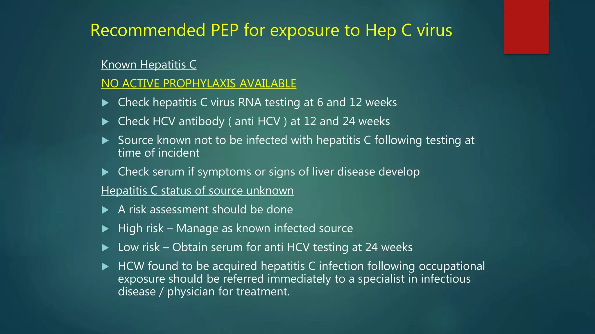 Needle stick sharps injury and its post exposure prophylaxis management ...