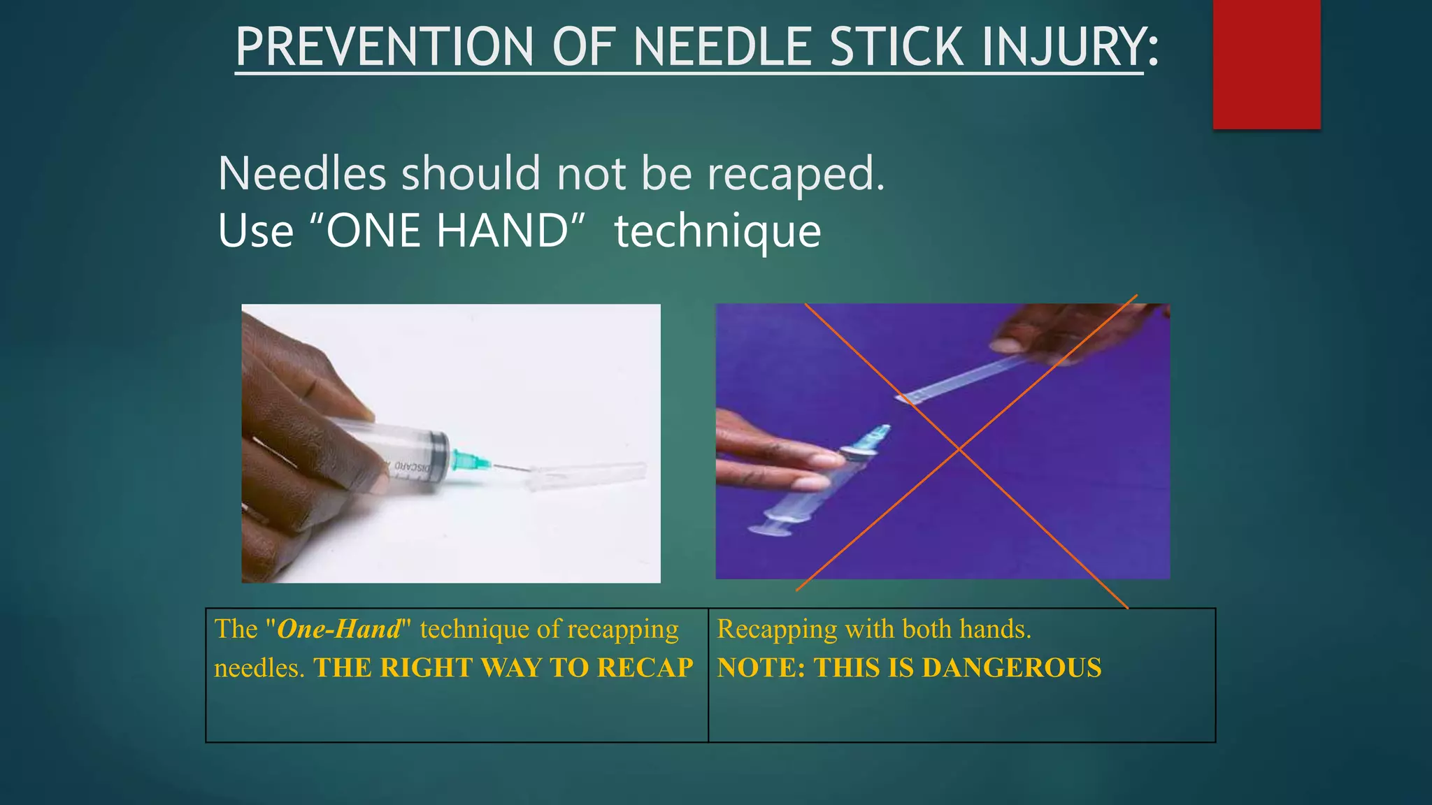Needle stick sharps injury and its post exposure prophylaxis management ...