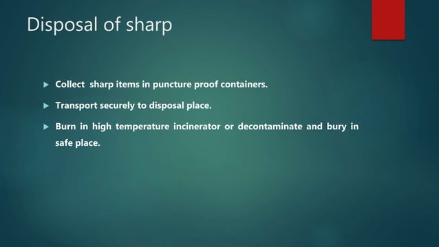 Needle stick sharps injury and its post exposure prophylaxis management ...