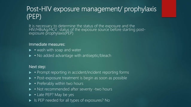 Needle stick sharps injury and its post exposure prophylaxis management ...