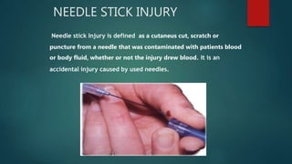 Needle stick sharps injury and its post exposure prophylaxis management ...