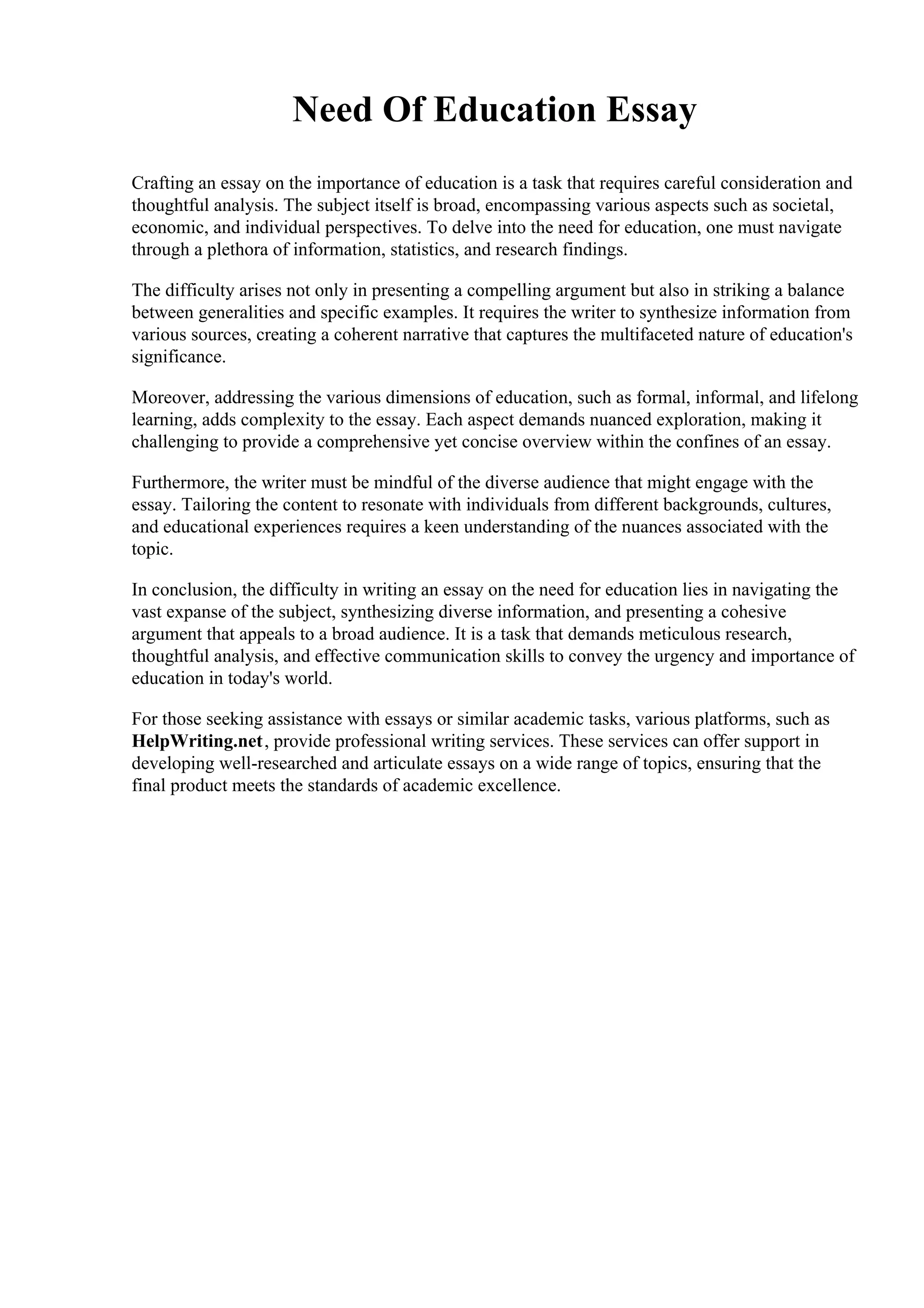 Need Of Education Essay.pdf