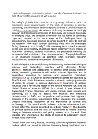 Need of science diplomacy 1 | PDF