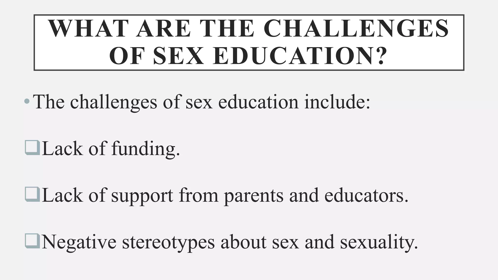 Need Of Sex Educationpptx