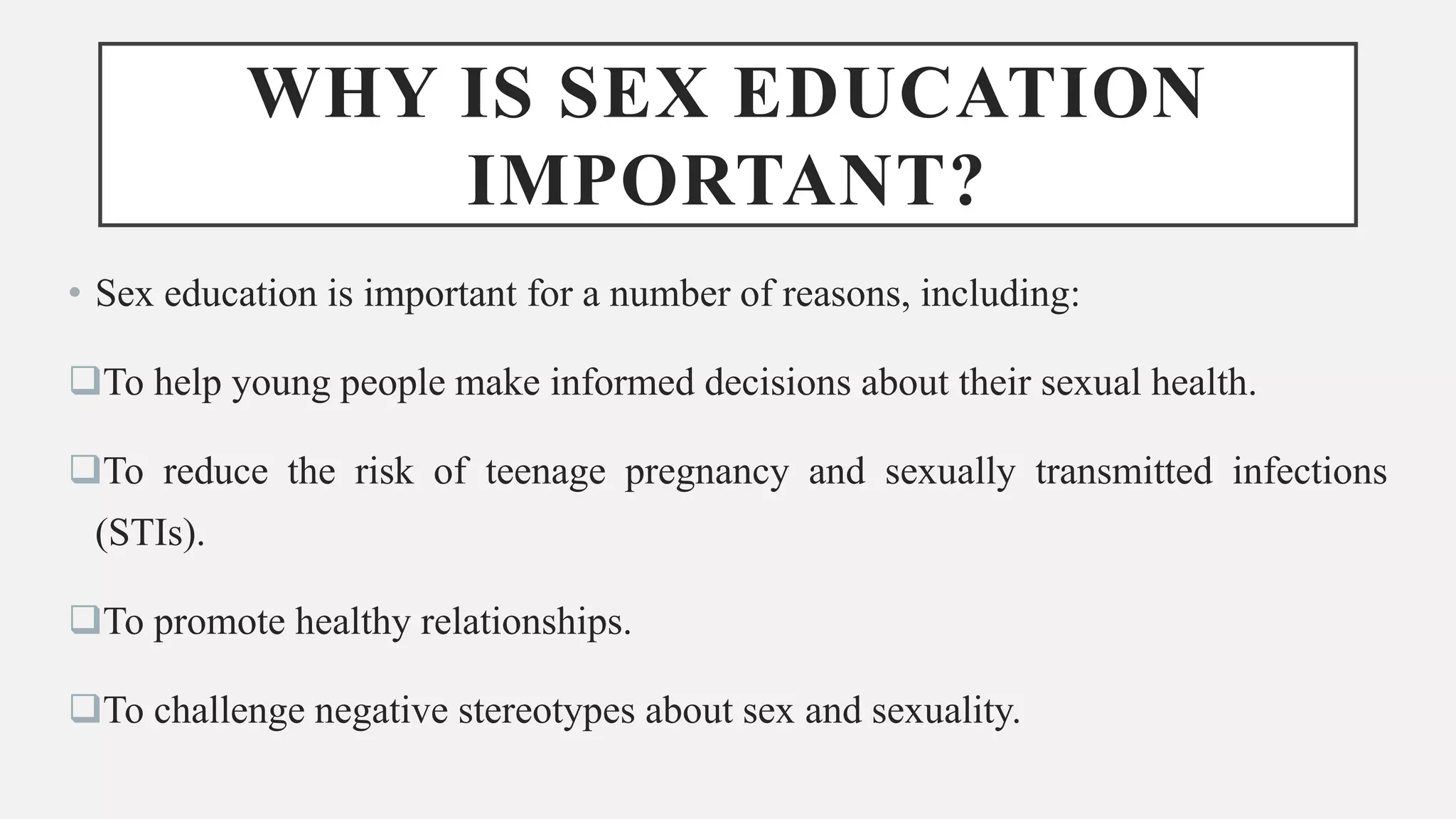 Need Of Sex Educationpptx