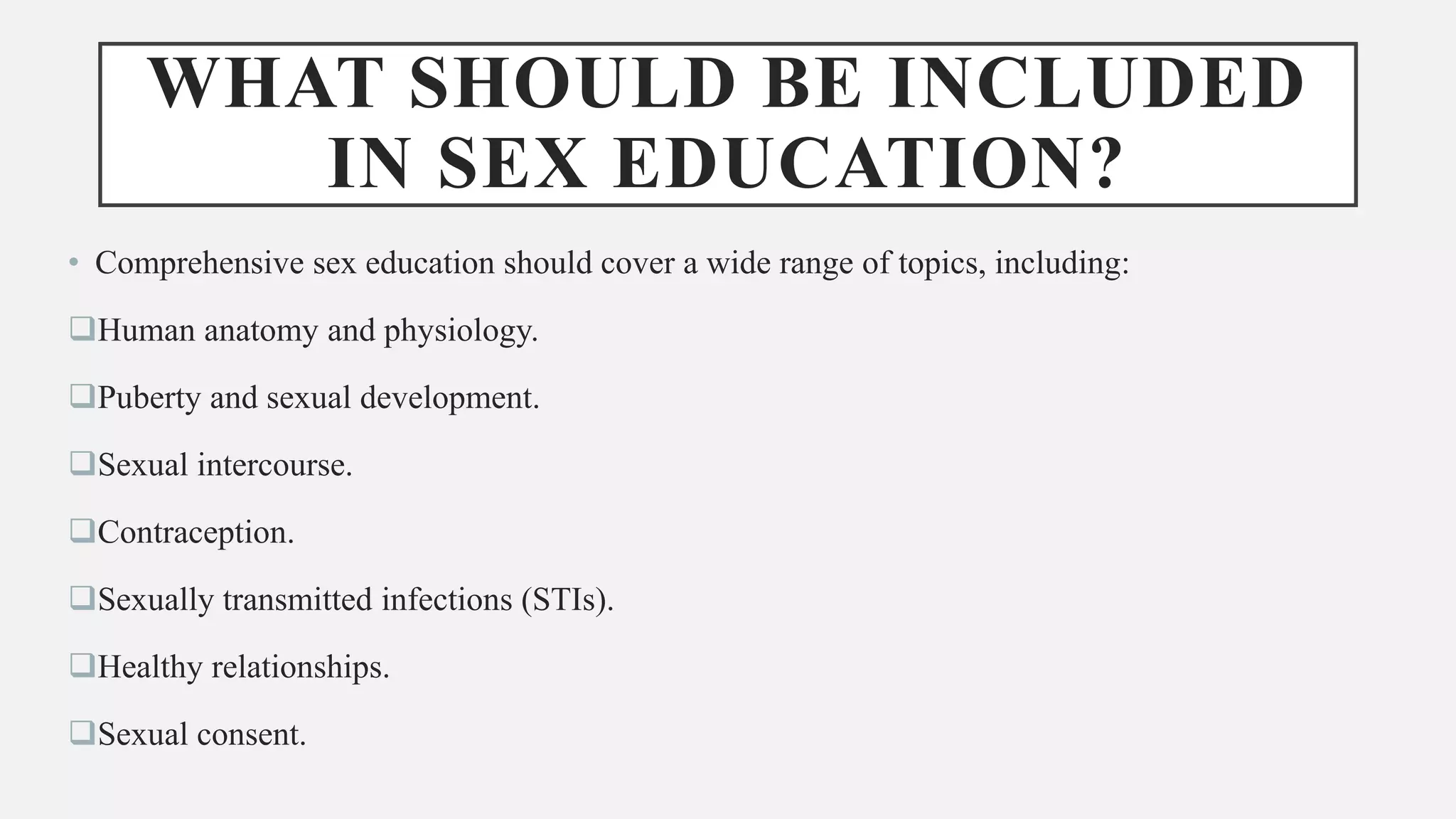 Need Of Sex Education Pptx
