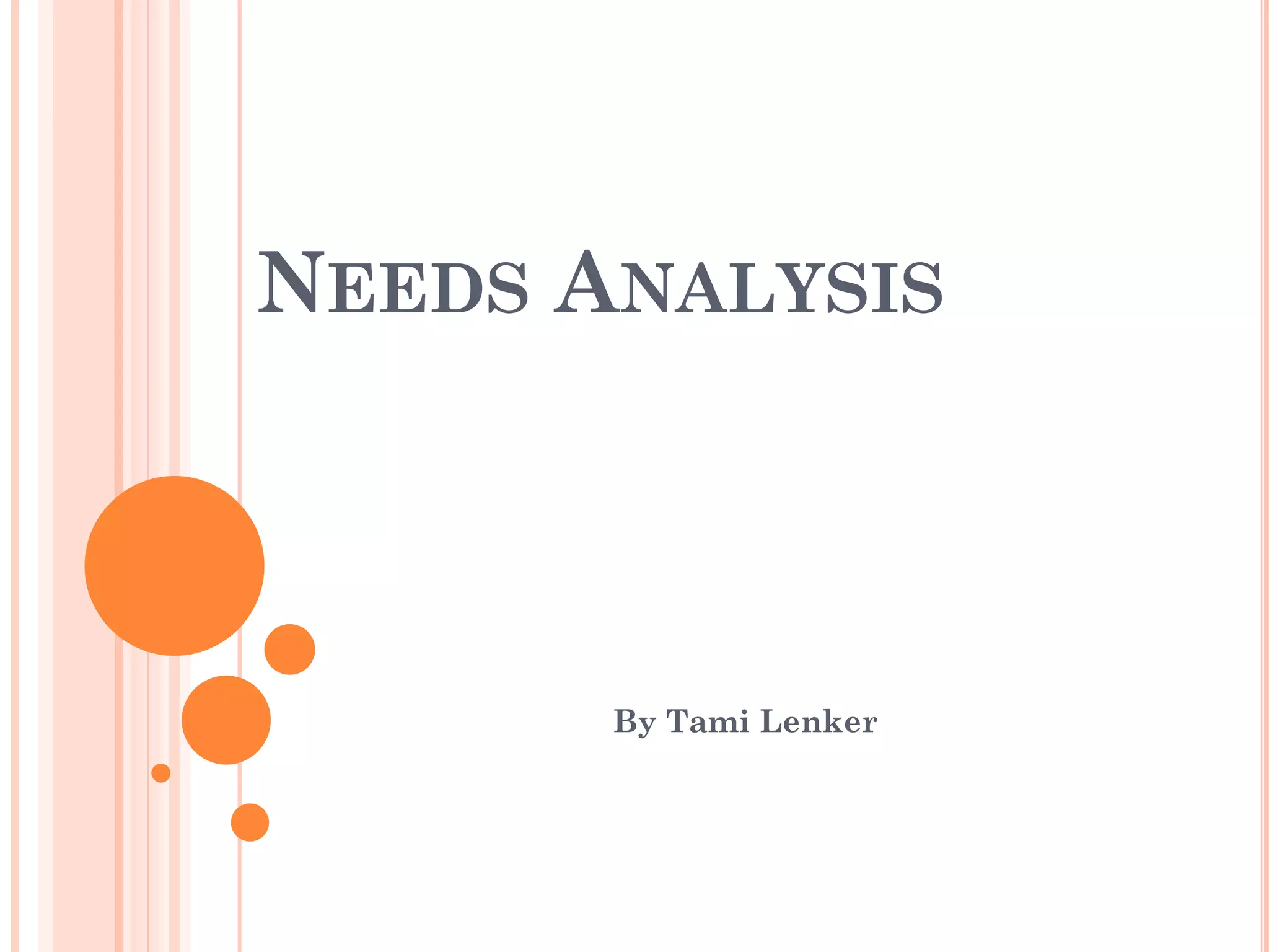 Needs Analysis In Pdf | PPT
