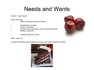 difference between needs-and-wants.ppt year 2 or grade 1 | PPT