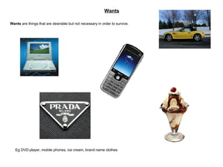 Needs And Wants | PPT