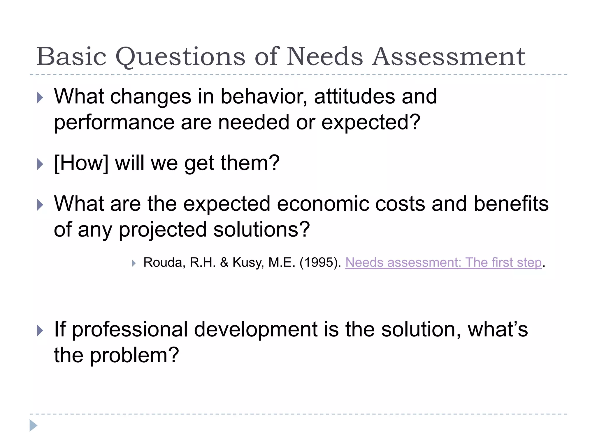 Needs Assessment | PPTX