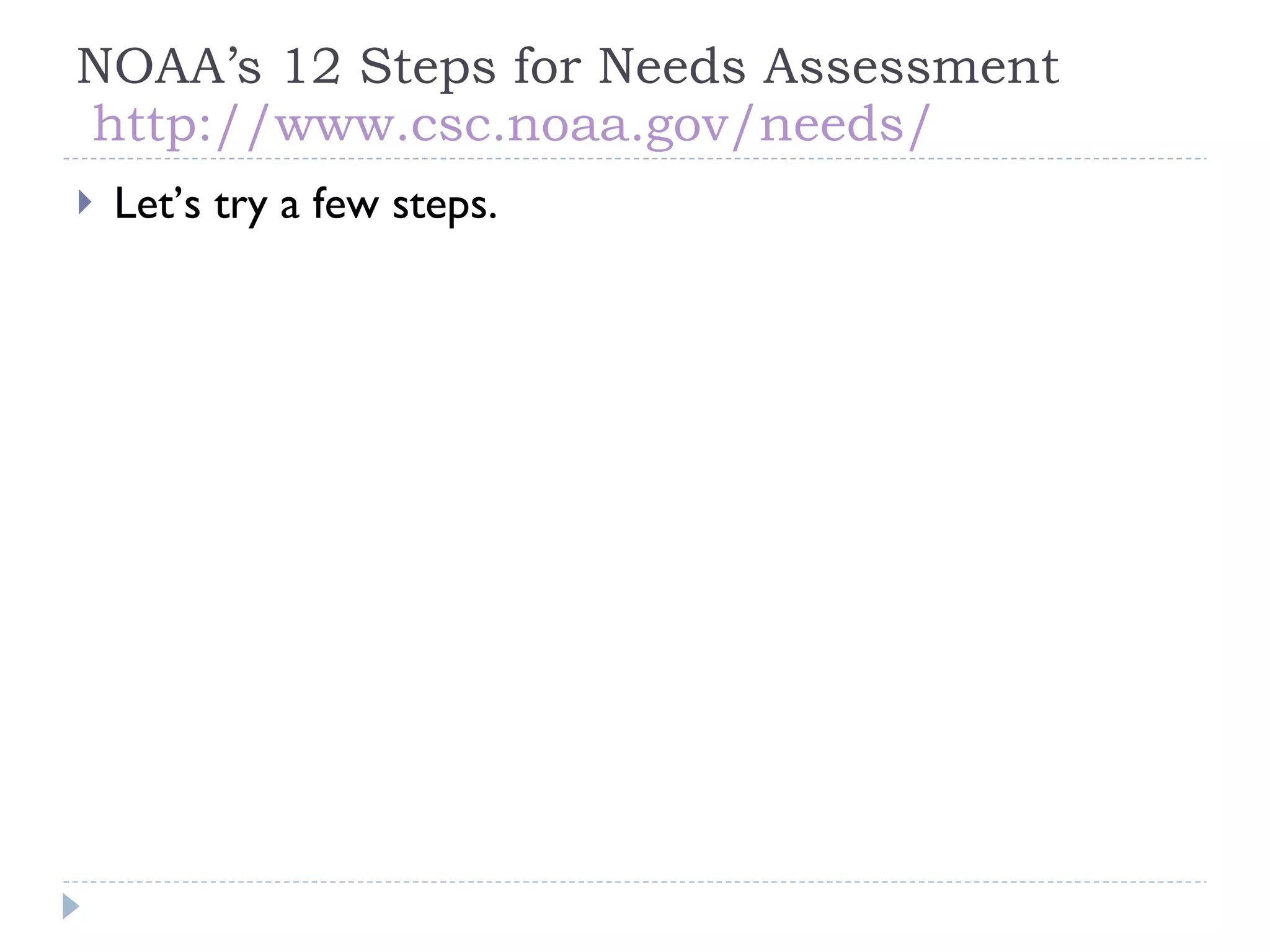 Needs Assessment and Program Planning | PPT