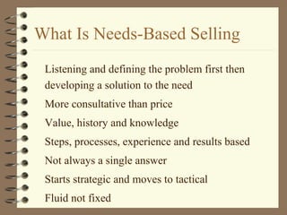 Needs Based Selling | PPT