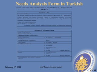 Needs analysis | PPT