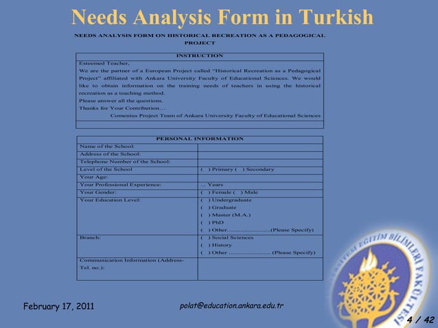 Needs analysis | PPT