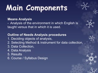 Needs analysis (ESP Course) | PPTX