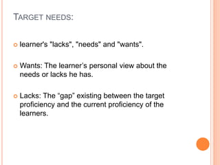 Needs analysis | PPTX