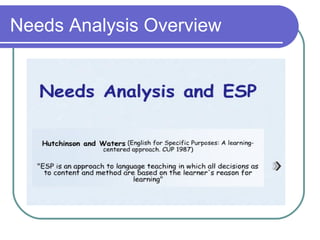 Needs analysis | PPT