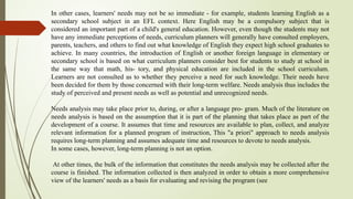 Needs Analysis.pptx of language teaching and learning | PPT