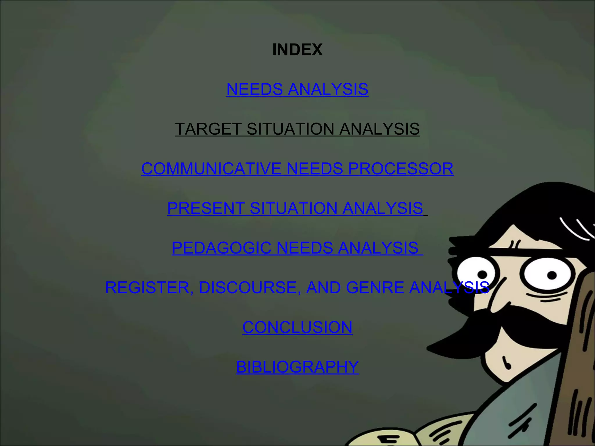 Needs analysis stare-dad | PPT