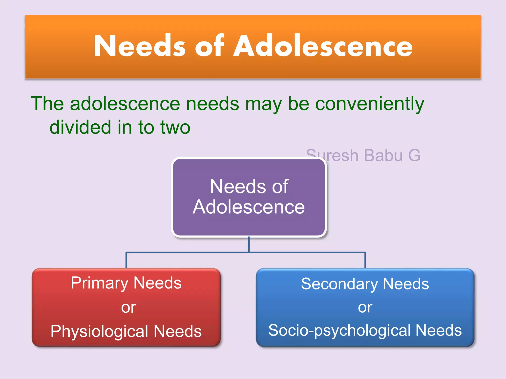 Needs of Adolescence | PPTX