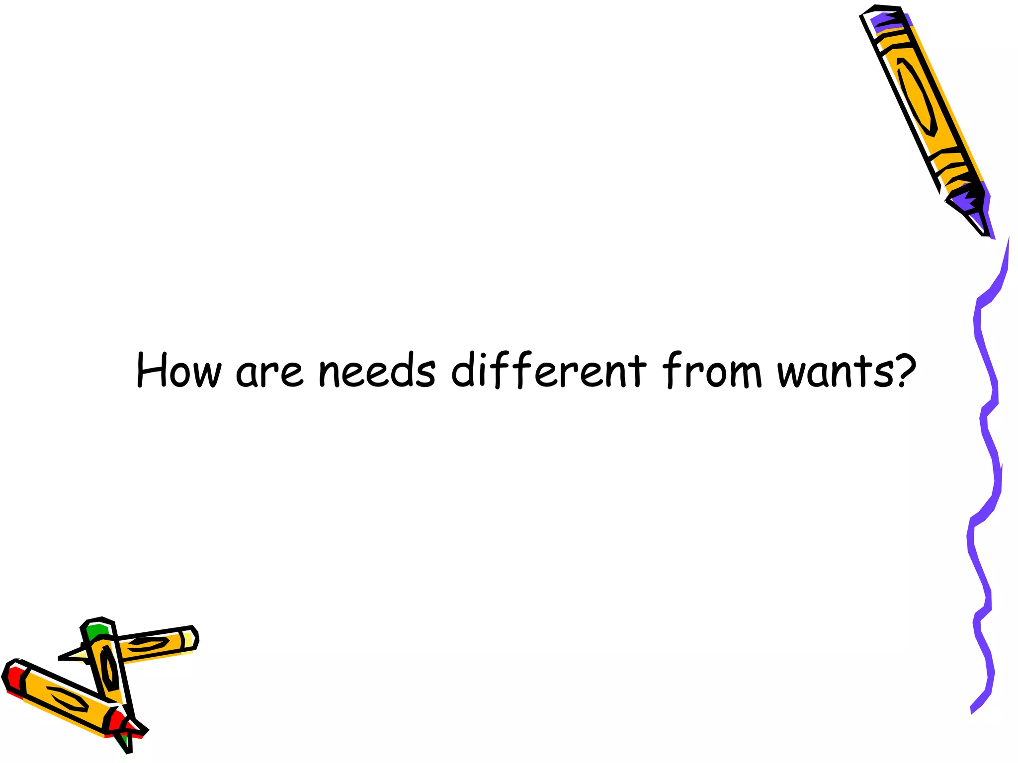 Needs And Wants, Lesson 10 | PPT