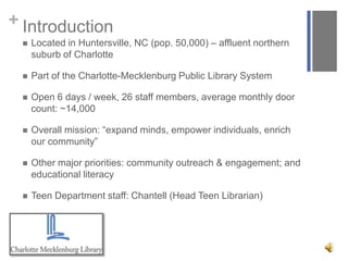 Needs Assessment- North Country Regional Teen Dept. | PPT