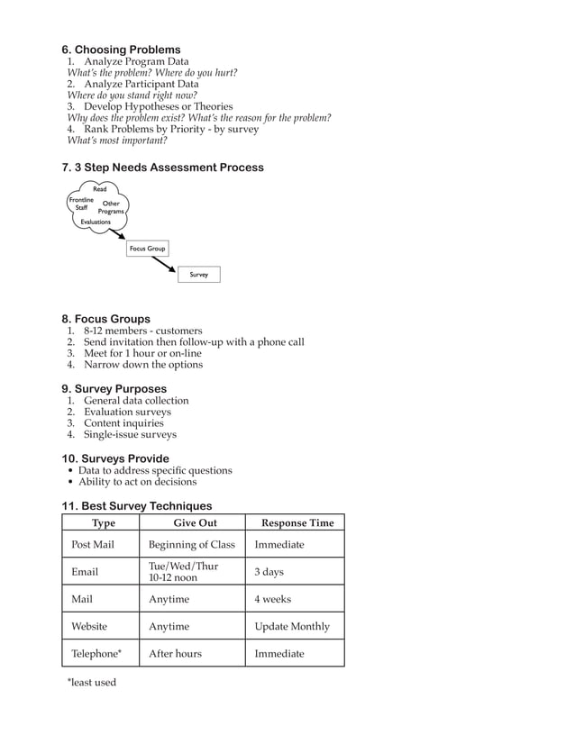 Needs Assessment Handout | PDF