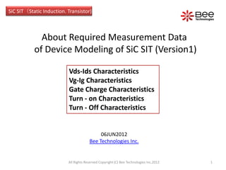 Needs of measurement of SiC SIT | PPT