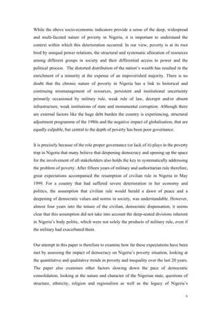 Needs, poverty and democracy in nigeria – an assessment | PDF
