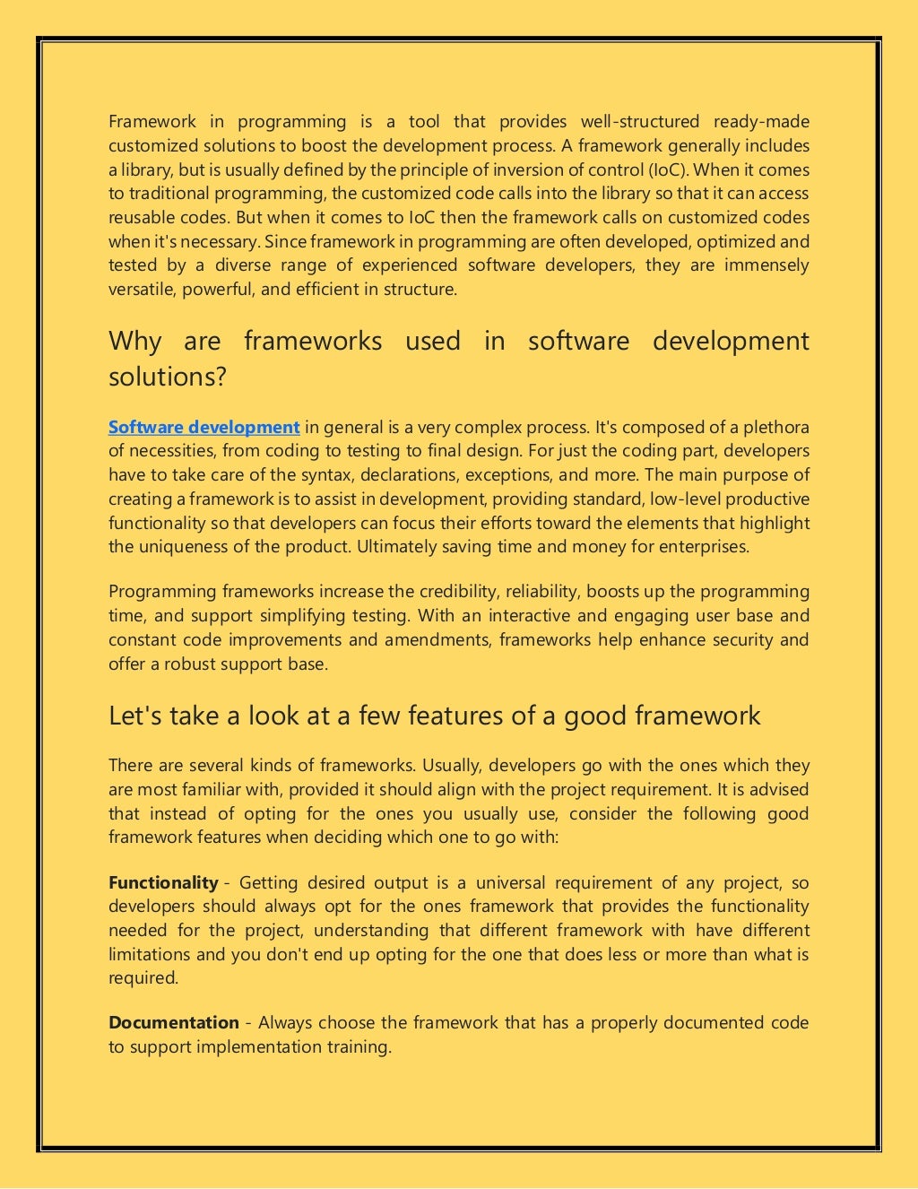 Need to Know about what is A Framework In Programming.pdf