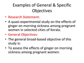 Need & Type of Research Objectives.pptx | Pregnancy | Reproductive Health