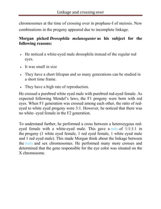 linkage and crossing over | PDF