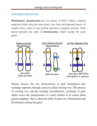 linkage and crossing over | PDF