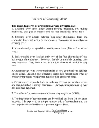 linkage and crossing over | PDF