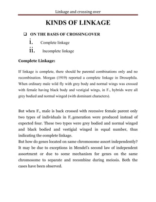 linkage and crossing over | PDF