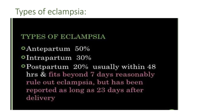 ECLAMPSIA | PPTX | Pregnancy | Reproductive Health