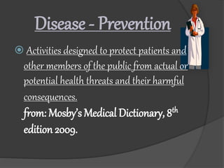 Disease Prevention And Control Examples