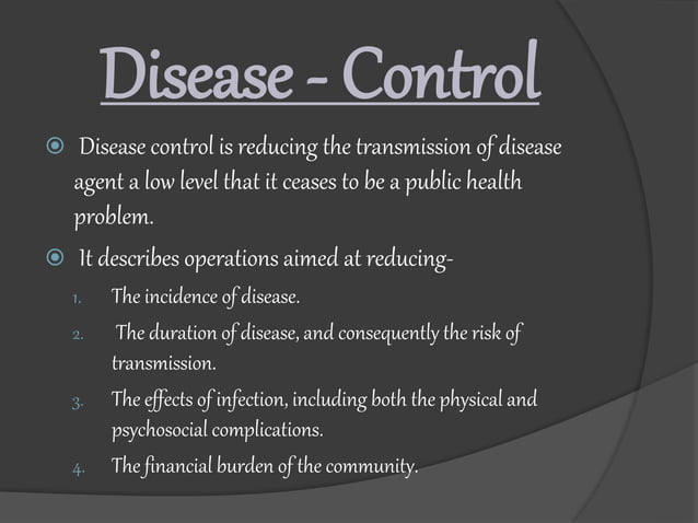 disease prevention and control | PPTX | Infectious Diseases | Diseases ...