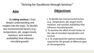 Physical Factors Affecting Distribution of Microorganism in Various ...