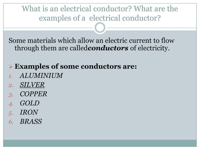 Conductors and Insulators-quiz | PPTX | Science
