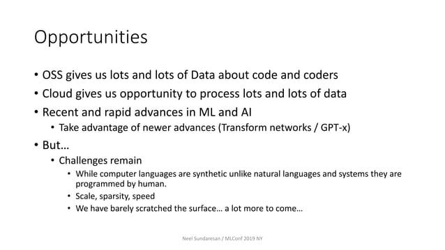 Neel Sundaresan - Teaching a machine to code | PPT